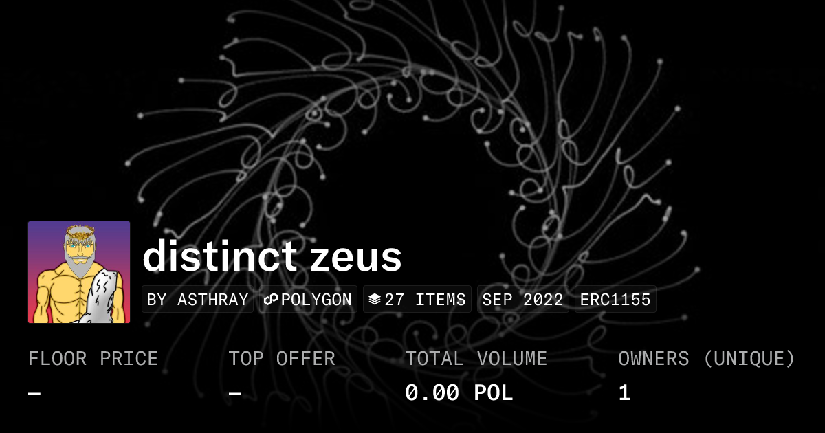 distinct zeus - Collection | OpenSea