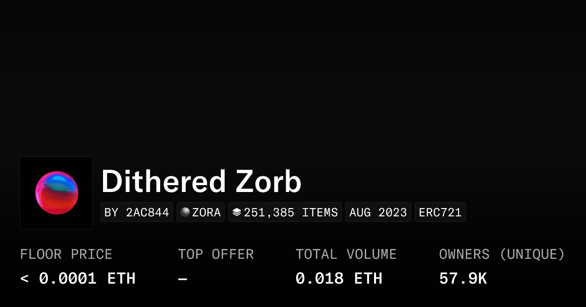 Dithered Zorb - Collection | OpenSea