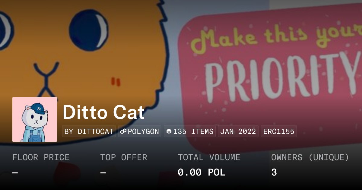 Ditto Cat - Collection | OpenSea