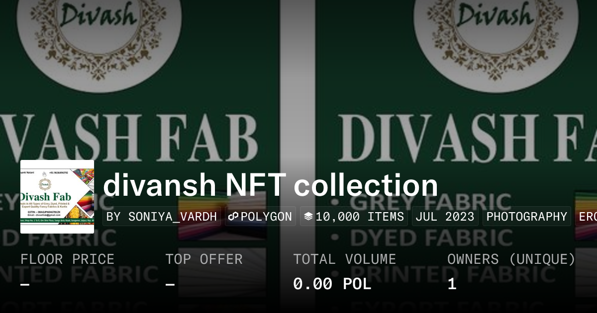 divansh NFT collection - Collection | OpenSea