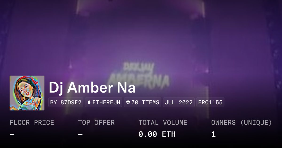 Dj Amber Na - Collection | OpenSea