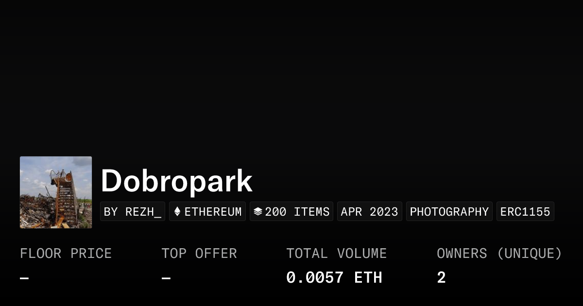 Dobropark - Collection | OpenSea
