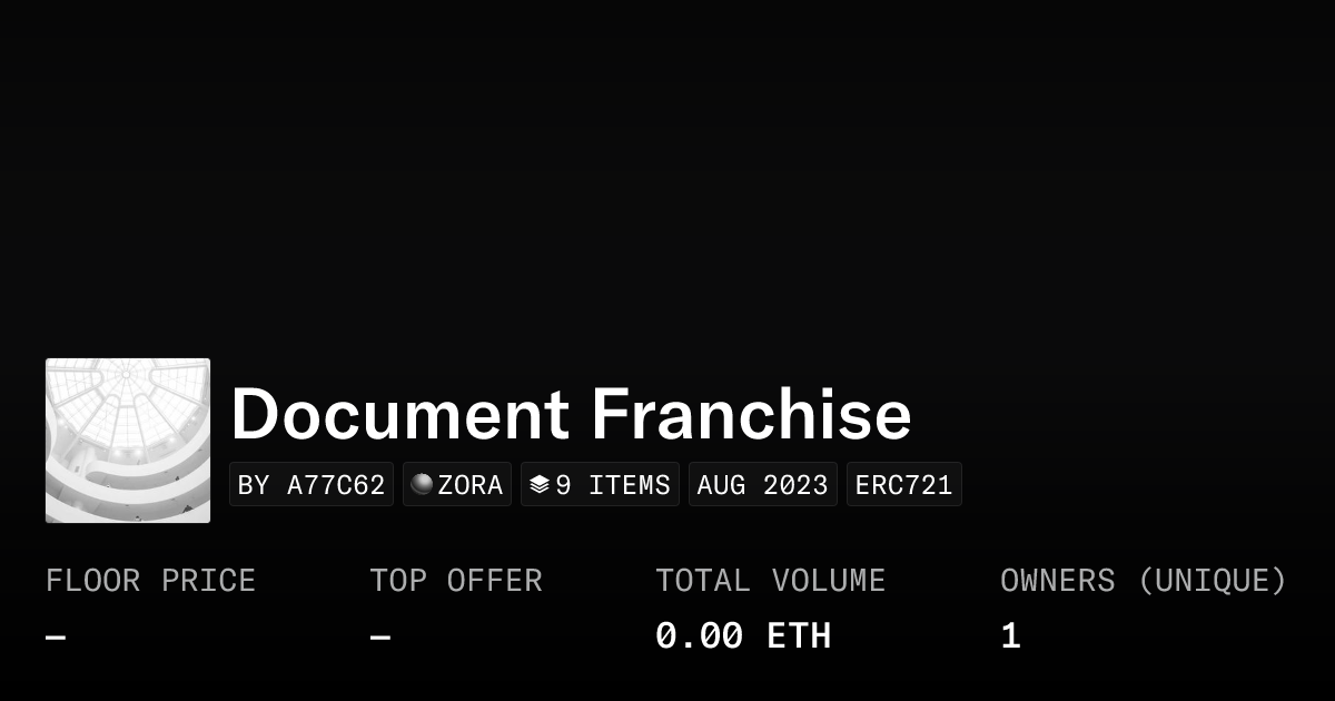 Document Franchise - Collection | OpenSea