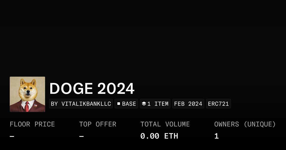 DOGE 2024 - Collection | OpenSea