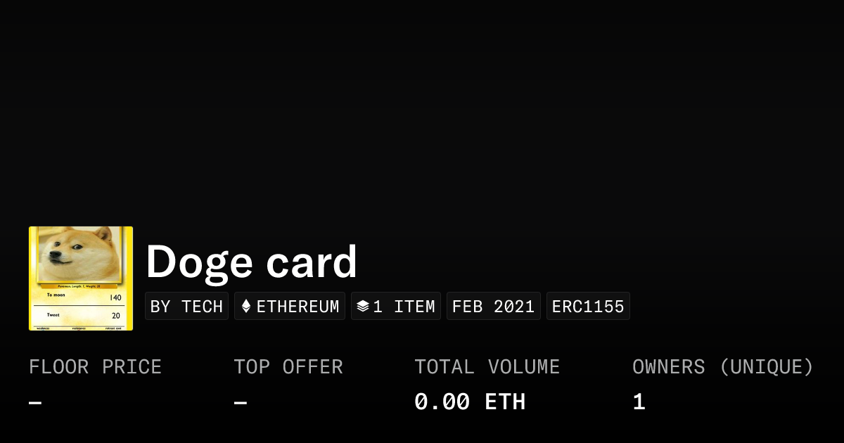 Doge card - Collection | OpenSea