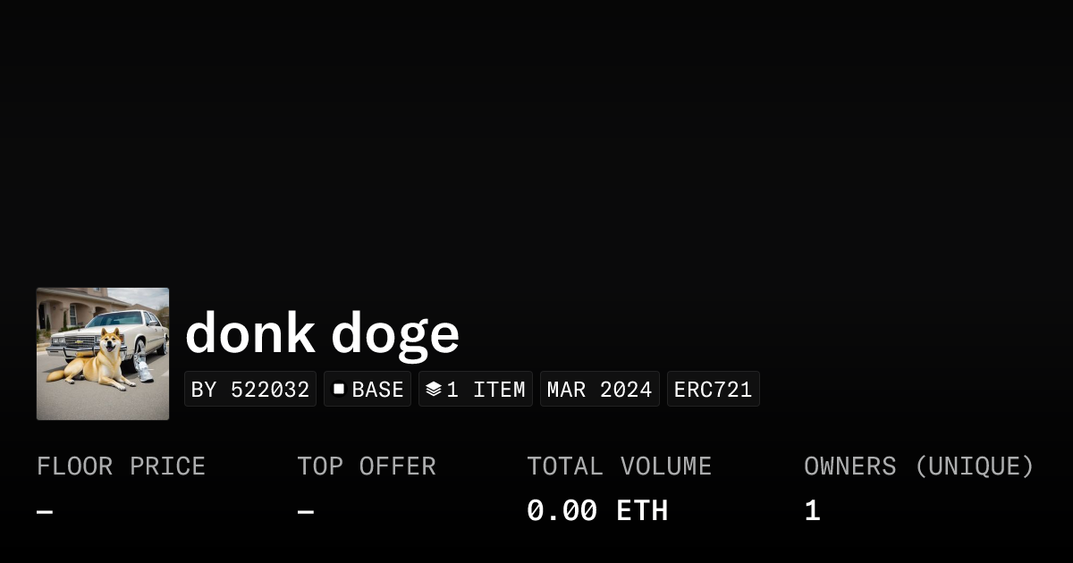 donk doge - Collection | OpenSea