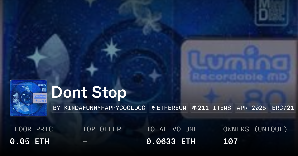 Dont Stop - Collection | OpenSea