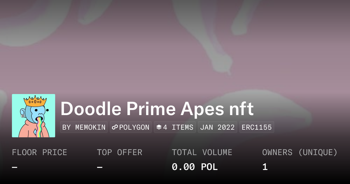 Doodle Prime Apes nft - Collection | OpenSea