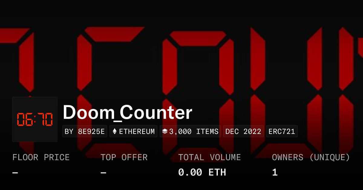 Doom_Counter - Collection | OpenSea