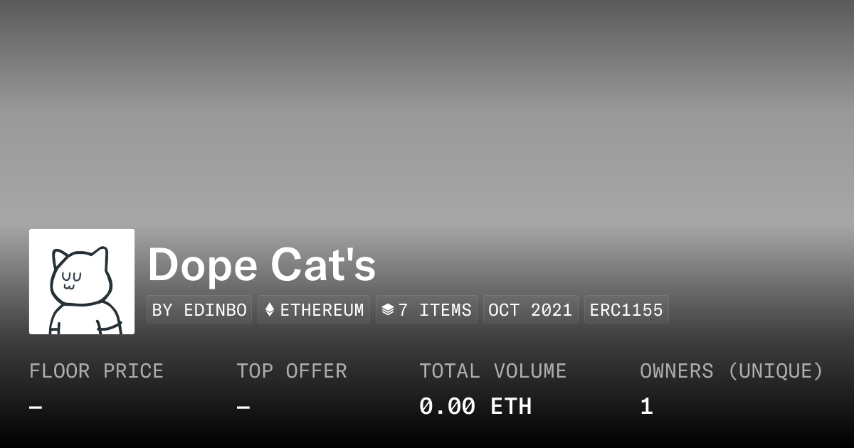 Dope Cat's - Collection | OpenSea