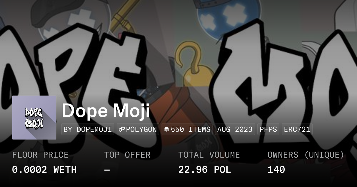Dope Moji - Collection | OpenSea