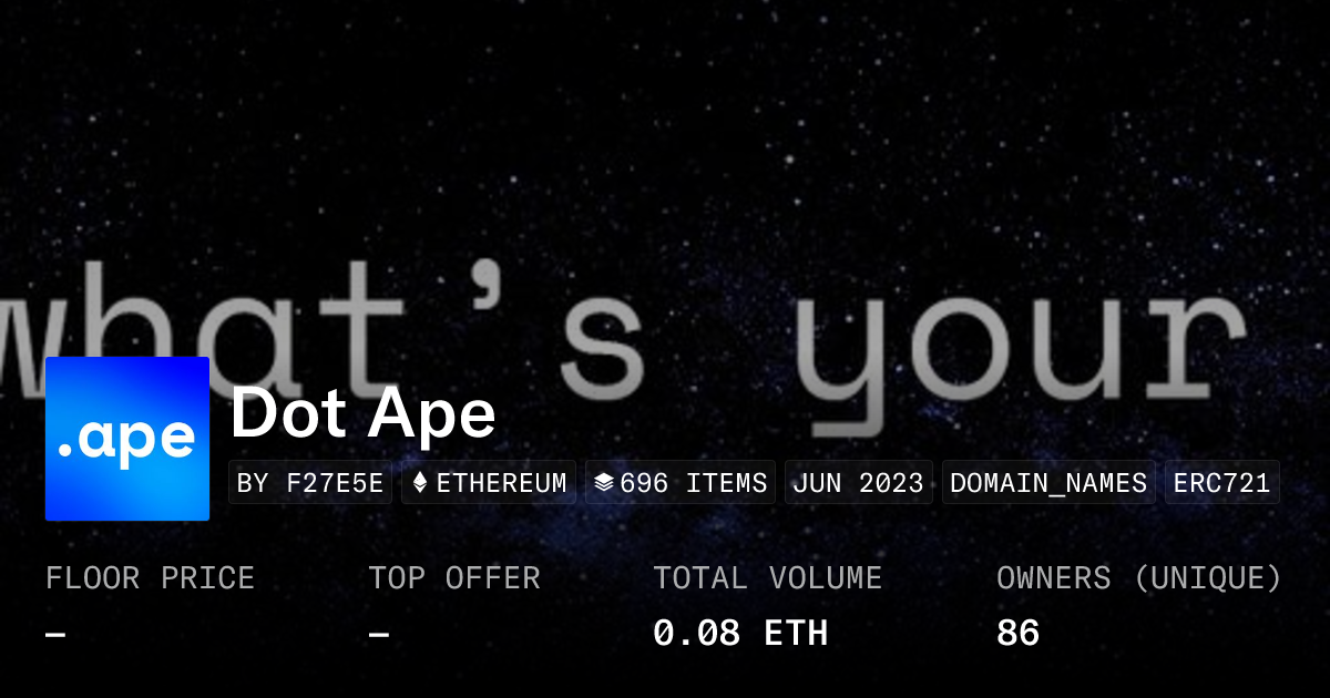 Dot Ape - Collection | OpenSea