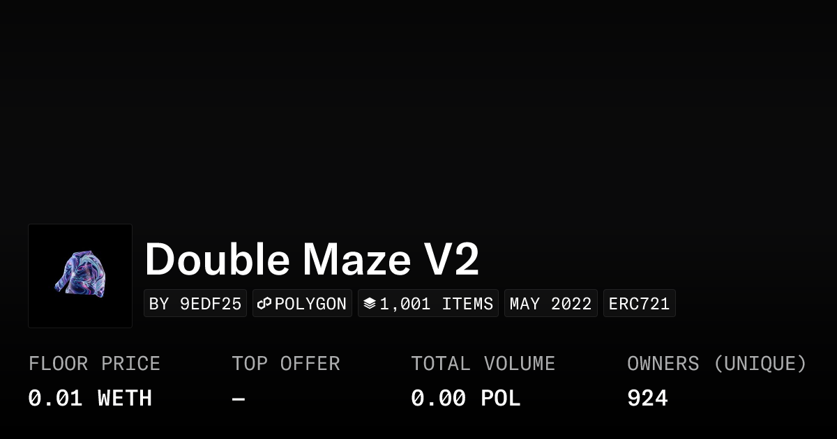 Double Maze V2 - Collection | OpenSea