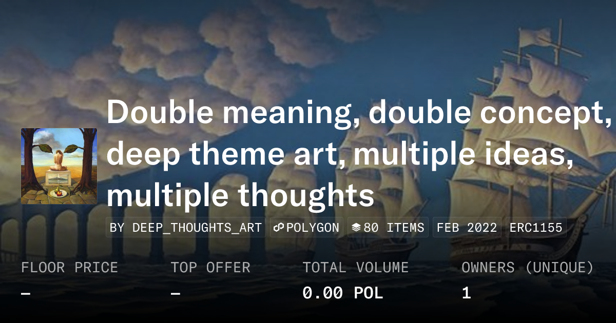 Double meaning, double concept, deep theme art, multiple ideas ...