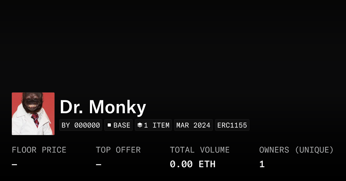 Dr. Monky - Collection | OpenSea