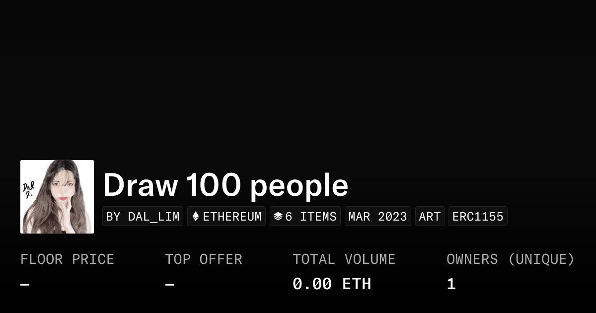 Draw 100 people - Collection | OpenSea
