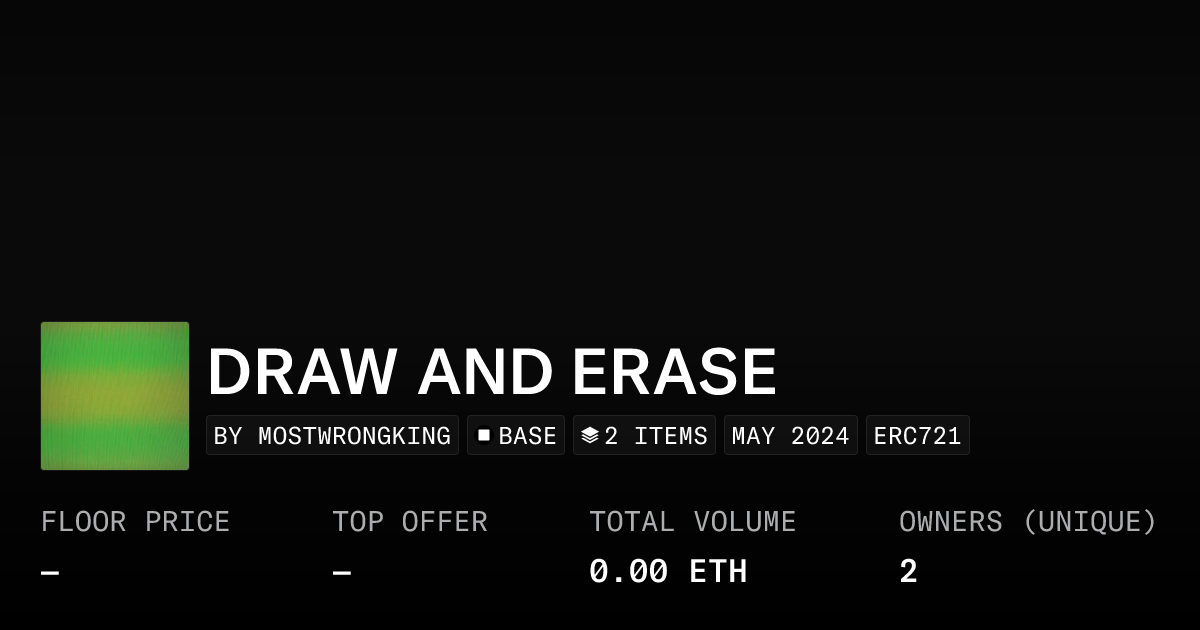 DRAW AND ERASE - Collection | OpenSea