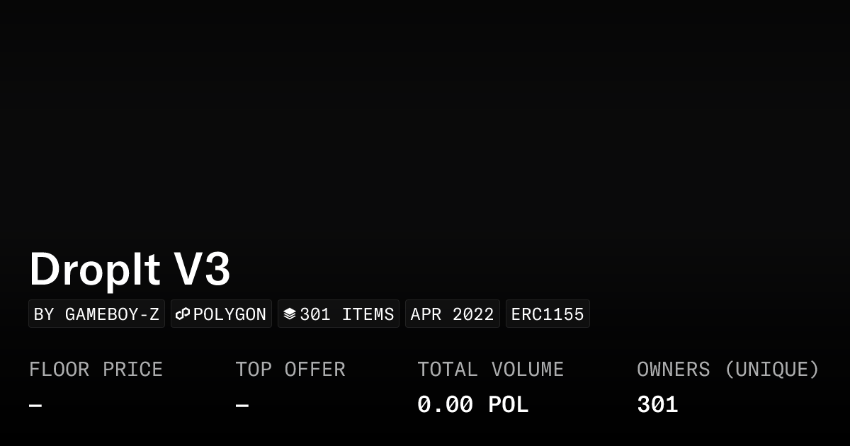 DropIt V3 - Collection | OpenSea