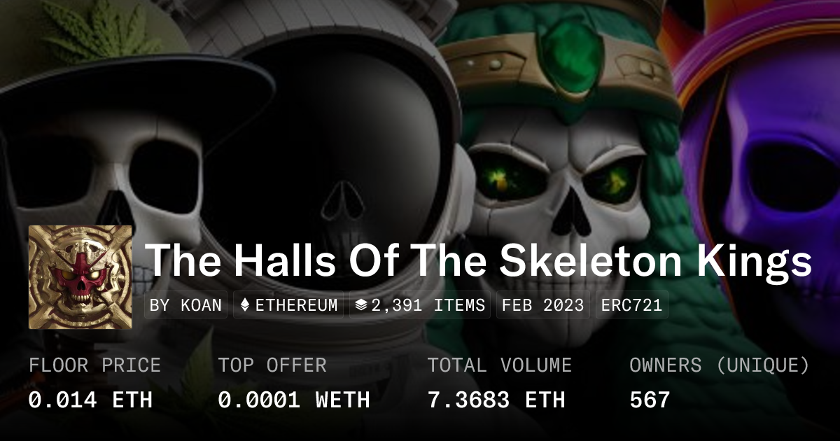 The Halls Of The Skeleton Kings - Collection | OpenSea