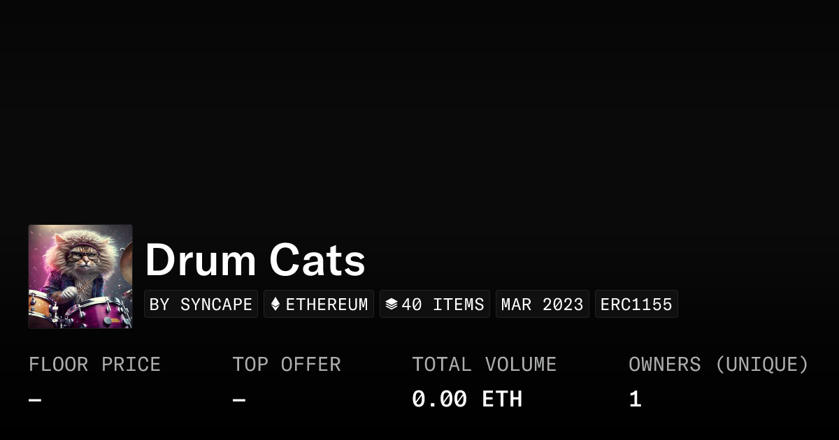 Drum Cats - Collection | OpenSea