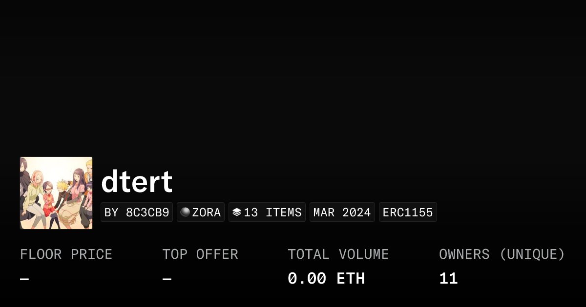 dtert - Collection | OpenSea