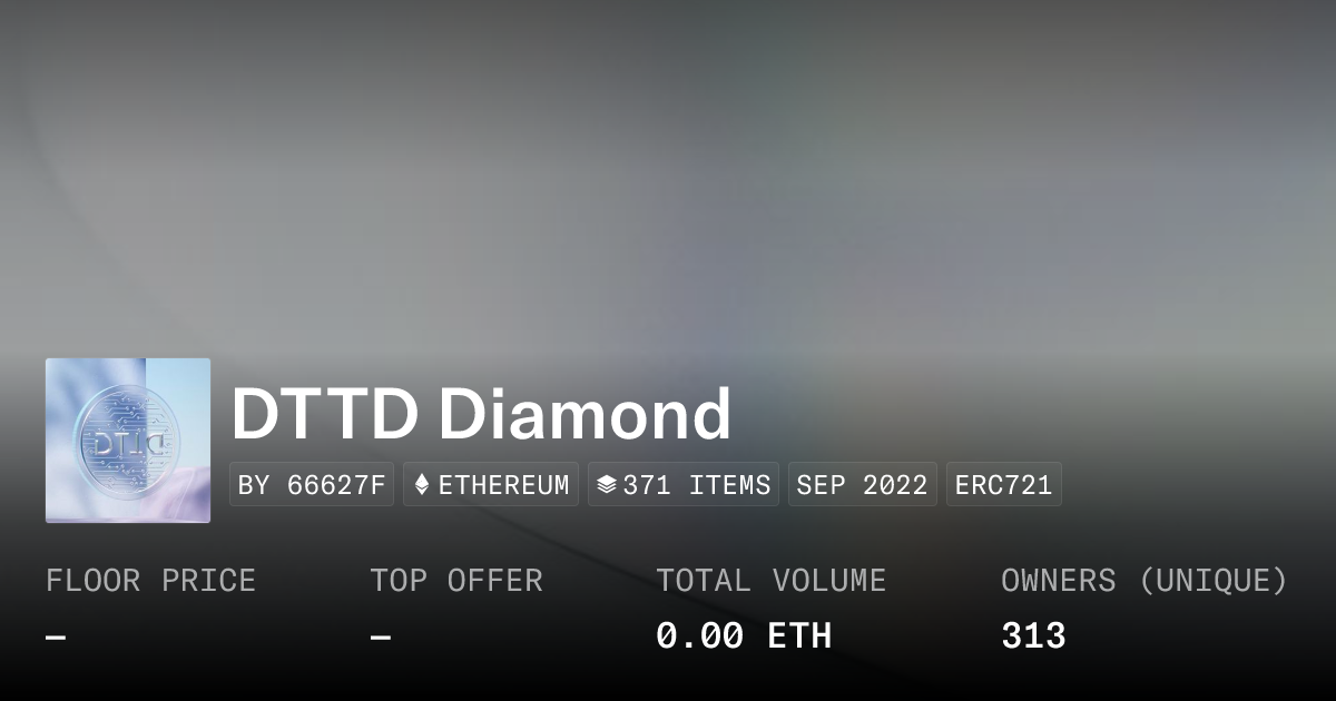 DTTD Diamond - Collection | OpenSea