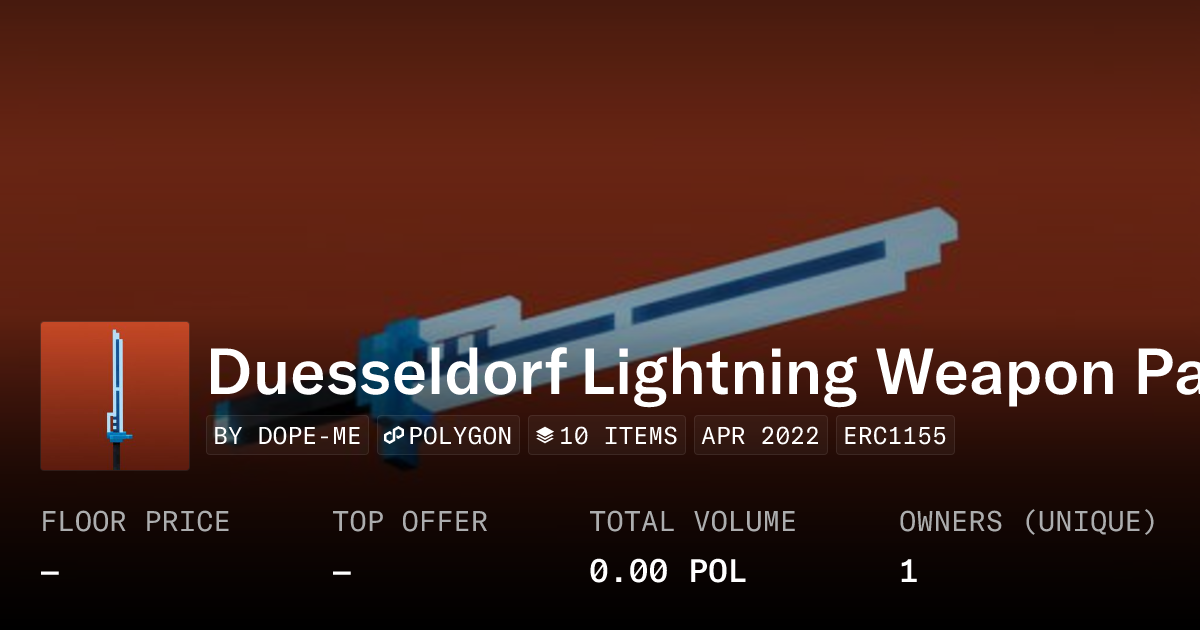 Duesseldorf Lightning Weapon Pack - Collection | OpenSea