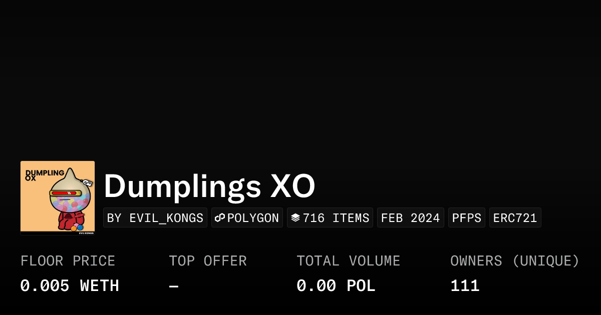 Dumplings XO - Collection | OpenSea