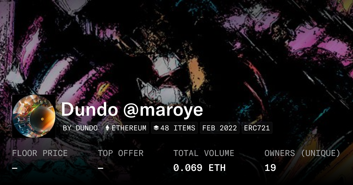 Dundo @maroye - Collection | OpenSea
