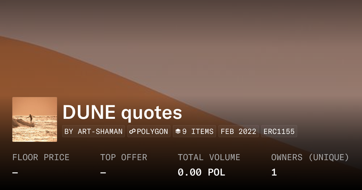 DUNE quotes - Collection | OpenSea