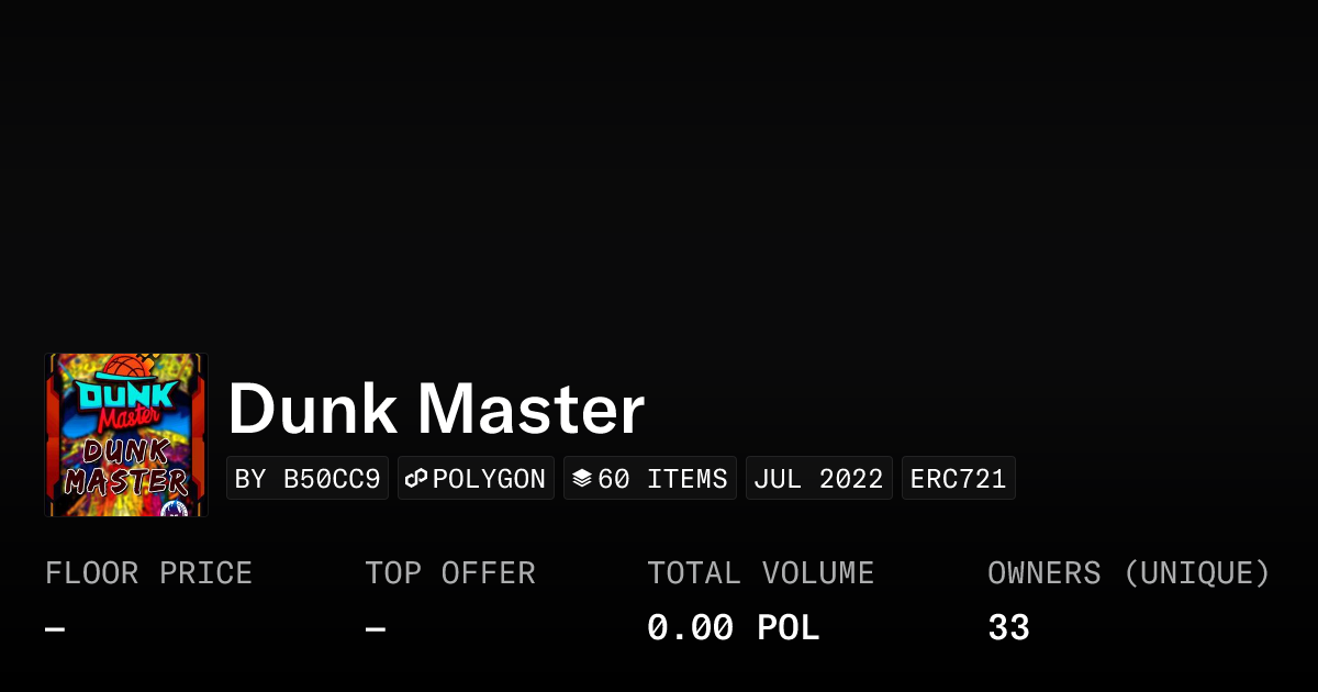 Dunk Master - Collection | OpenSea