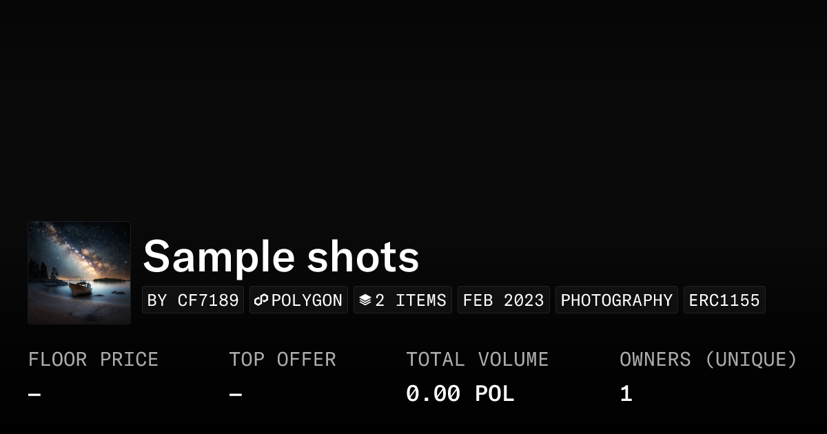 Sample shots - Collection | OpenSea