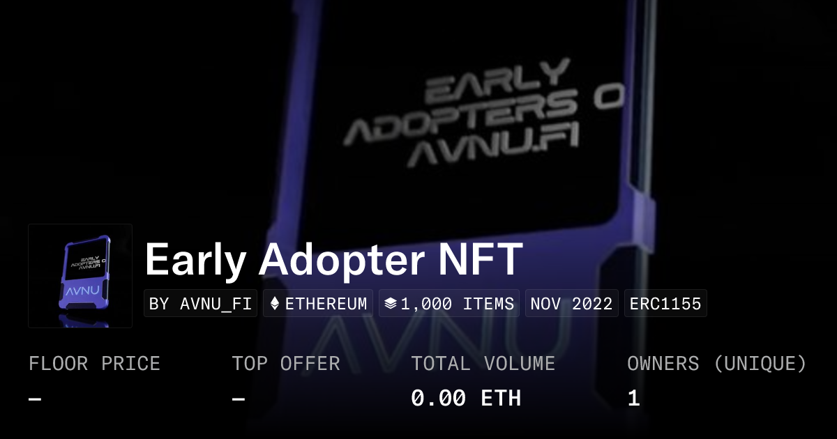 Early Adopter NFT - Collection | OpenSea