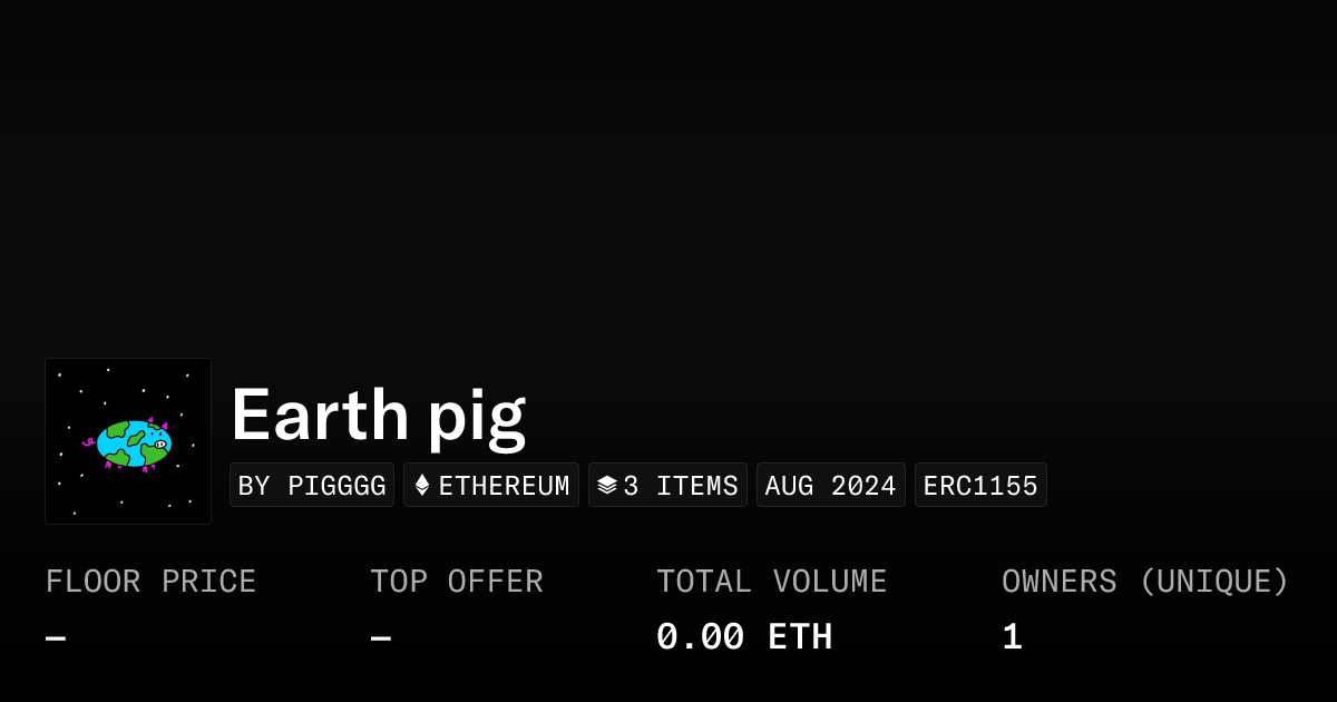 Earth pig - Collection | OpenSea