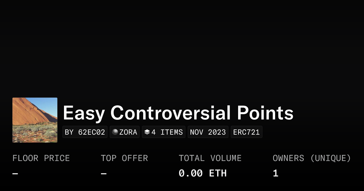 Easy Controversial Points - Collection | OpenSea