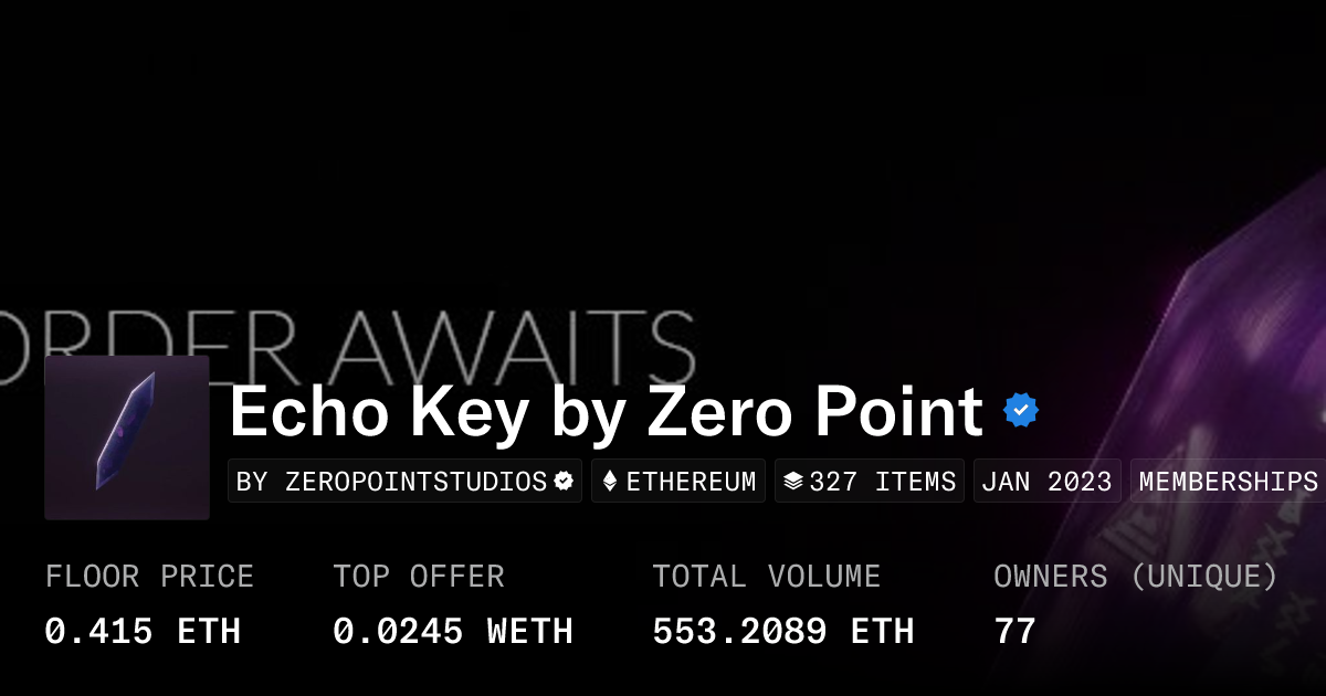 Echo Key by Zero Point - Collection | OpenSea