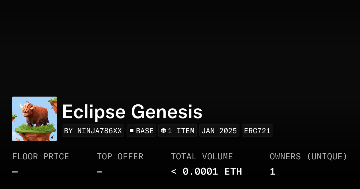 Eclipse Genesis - Collection | OpenSea