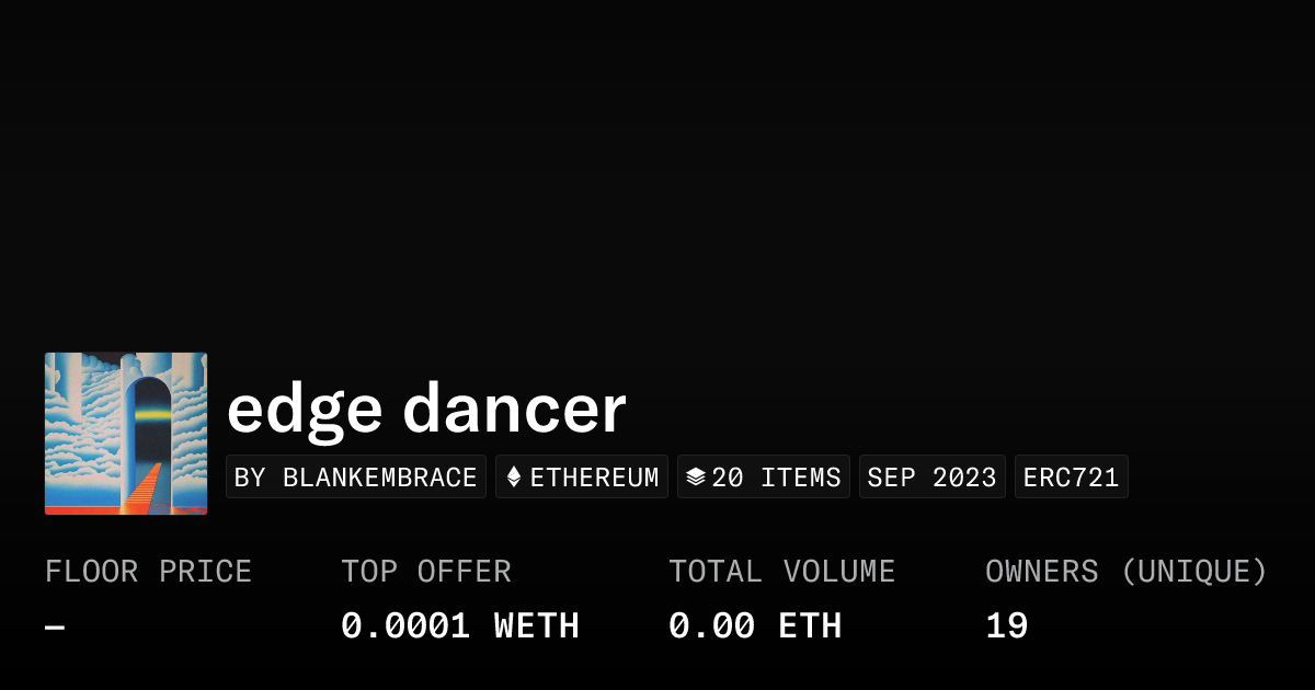 edge dancer - Collection | OpenSea
