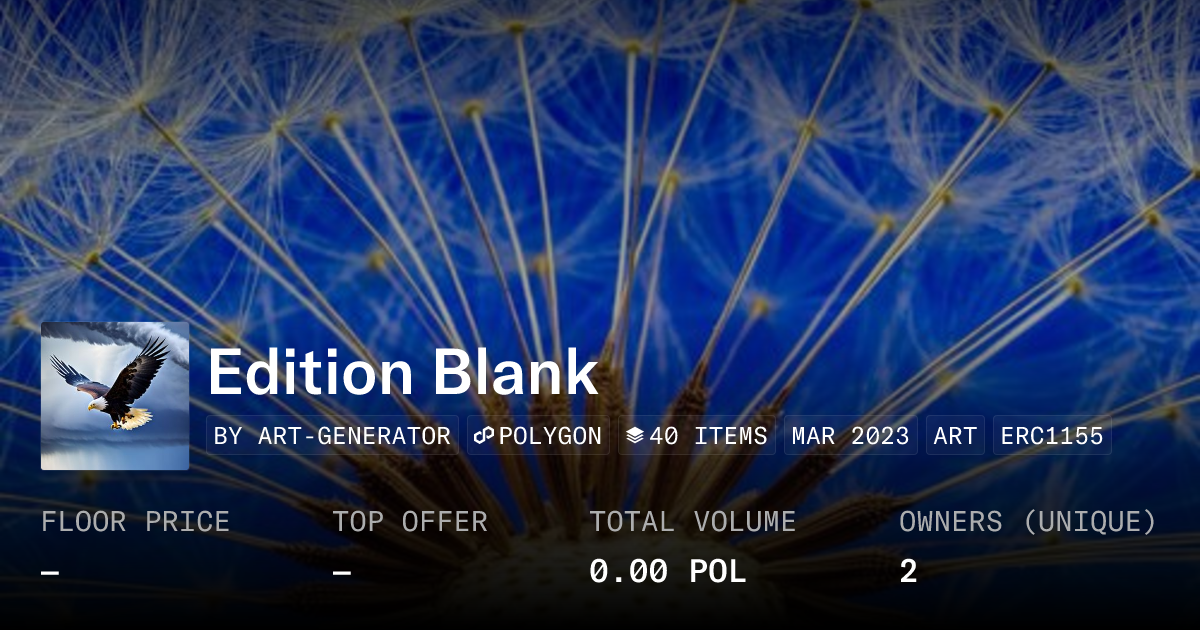 Edition Blank - Collection | OpenSea