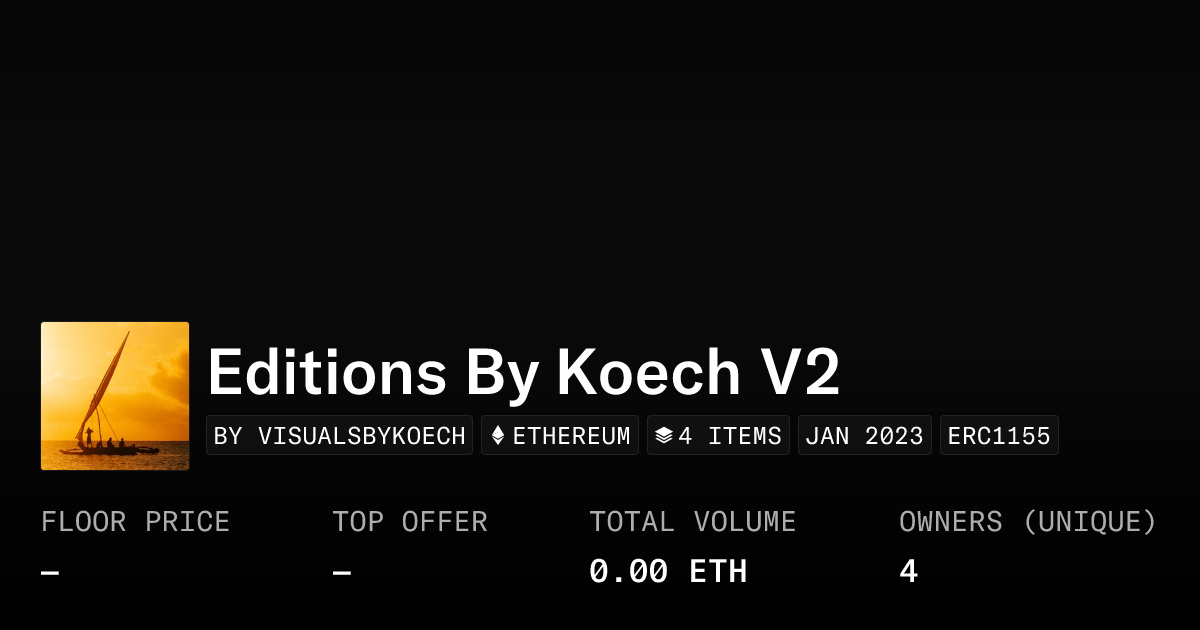 Editions By Koech V2 - Collection | OpenSea