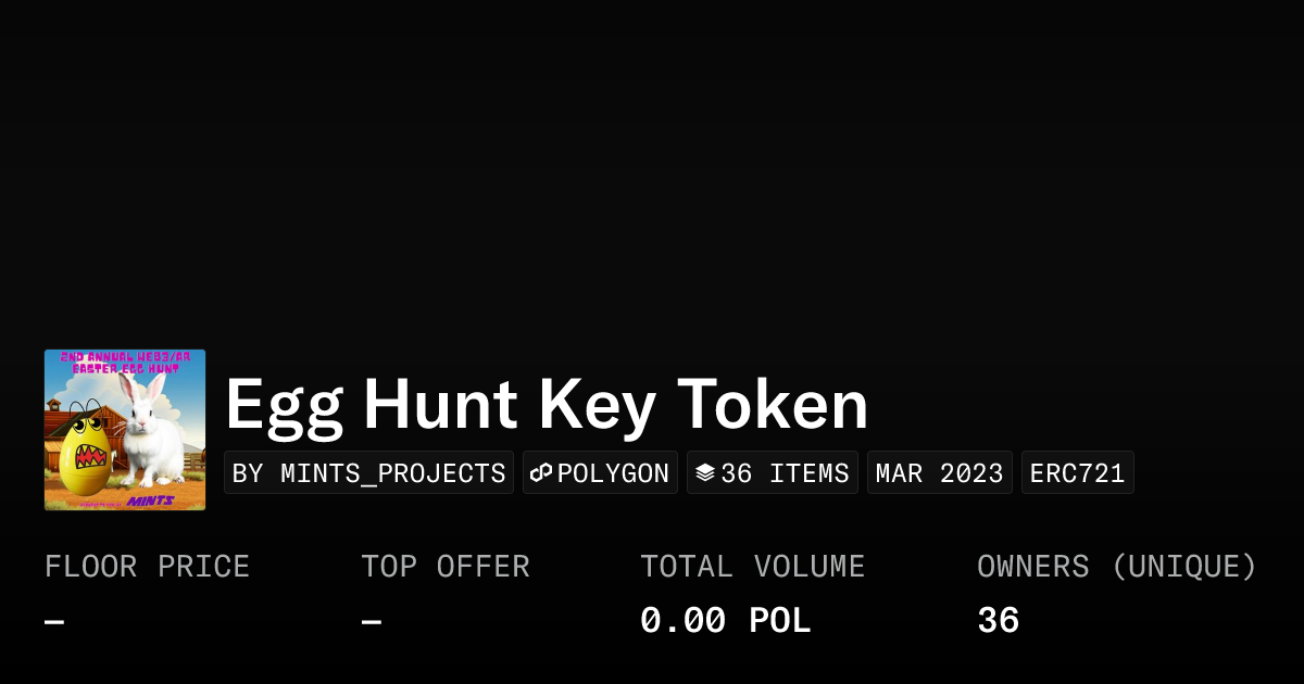 Egg Hunt Key Token - Collection | OpenSea