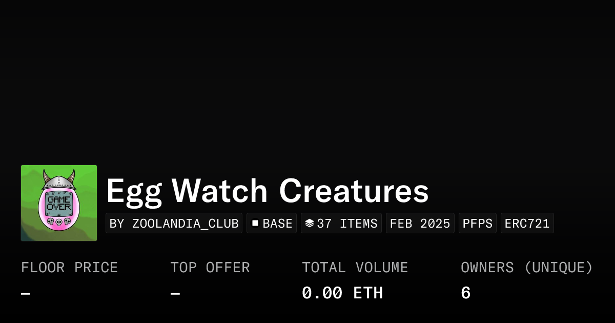 Egg Watch Creatures - Collection | OpenSea