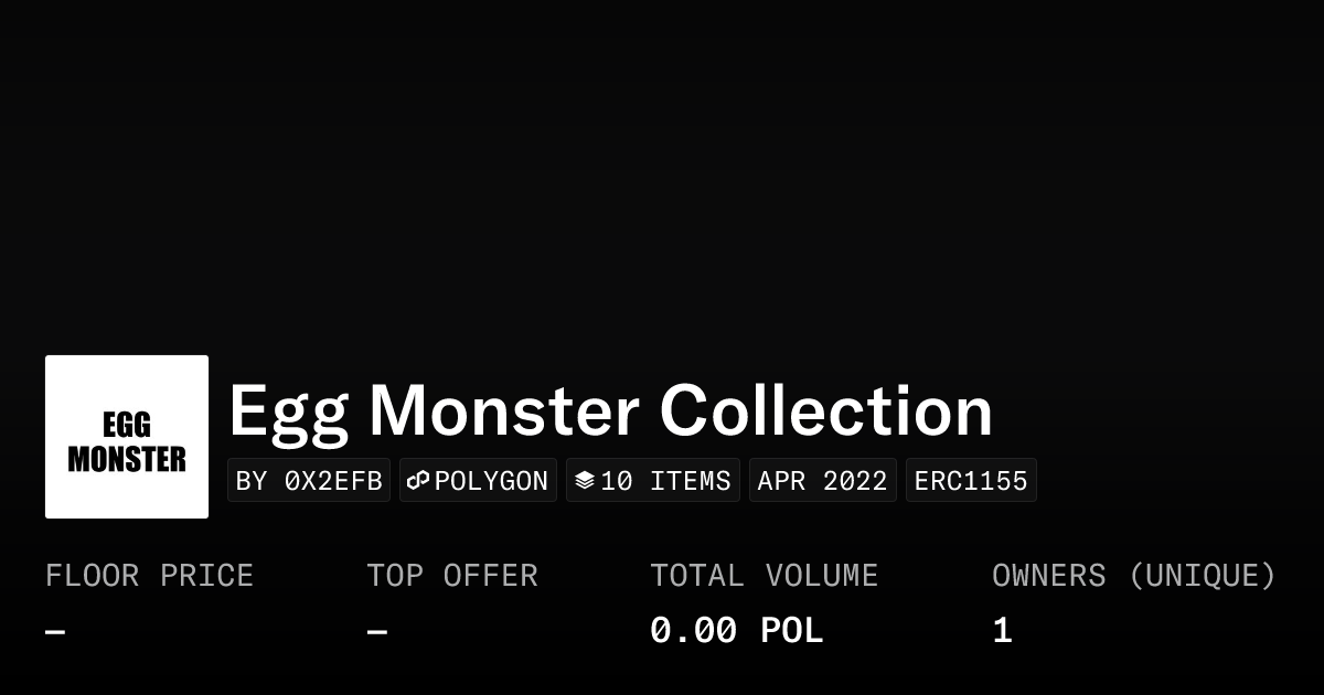 Egg Monster Collection - Collection | OpenSea