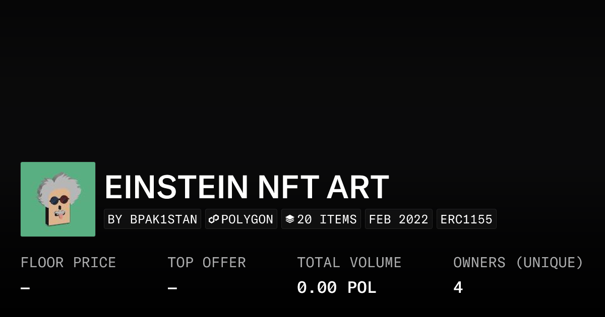 EINSTEIN NFT ART - Collection | OpenSea