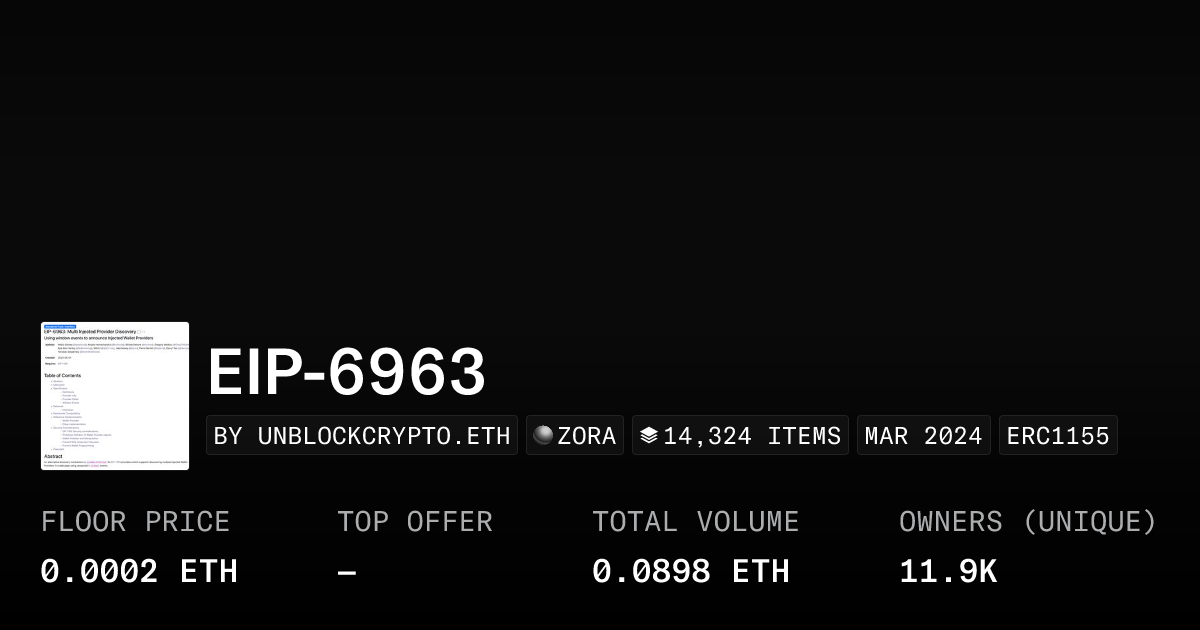 EIP-6963 - Collection | OpenSea