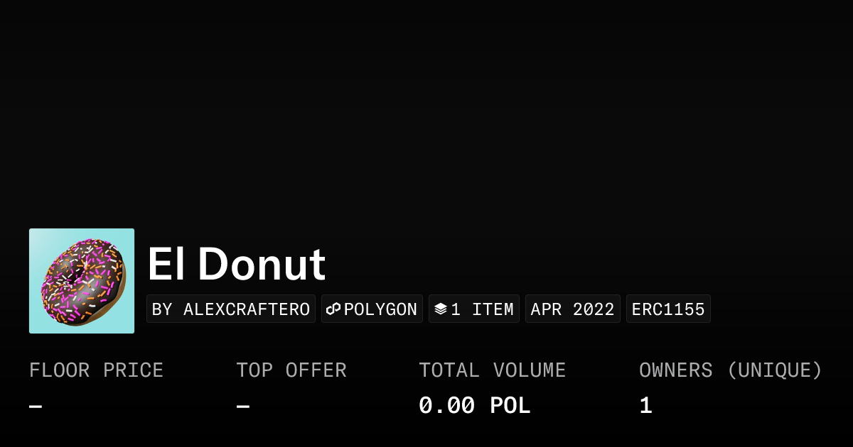 El Donut - Collection | OpenSea