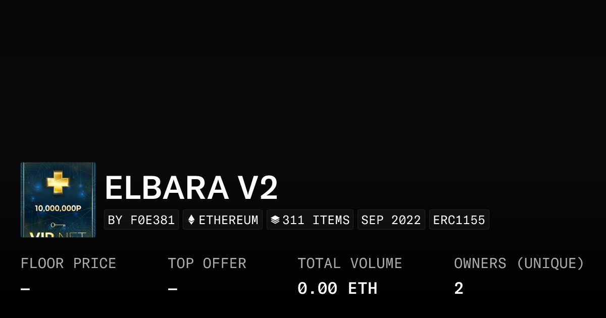 ELBARA V2 - Collection | OpenSea