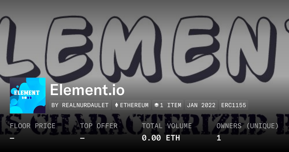 Element.io - Collection | OpenSea