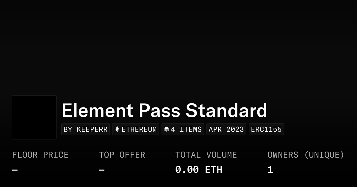 Element Pass Standard - Collection | OpenSea