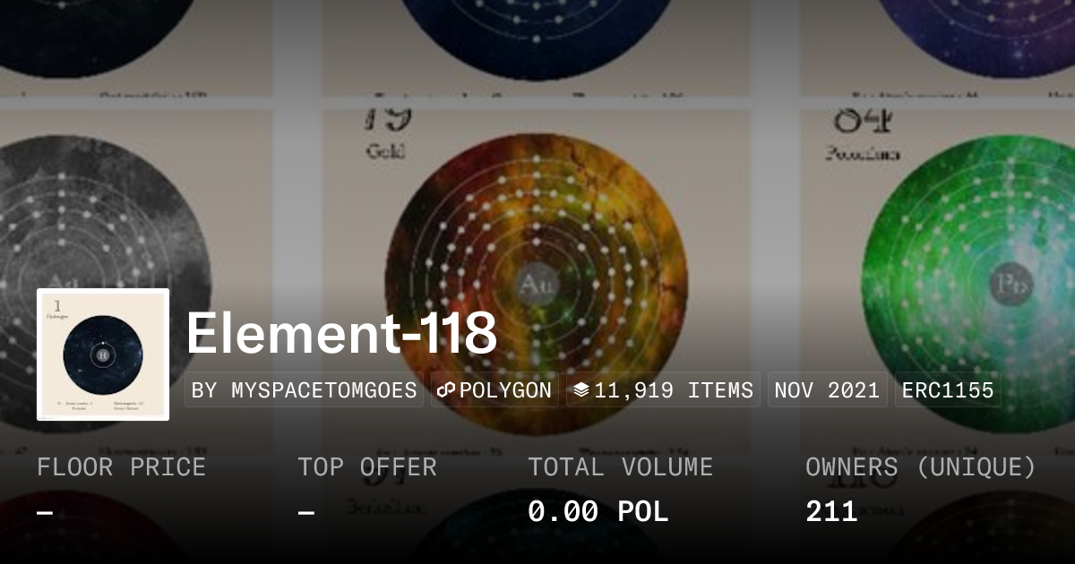 Element-118 - Collection | OpenSea